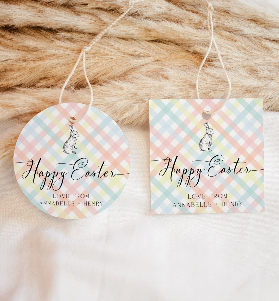 Printable Easter Treat Tag, Happy Easter Gift Tag Template, Easter Hunt ...