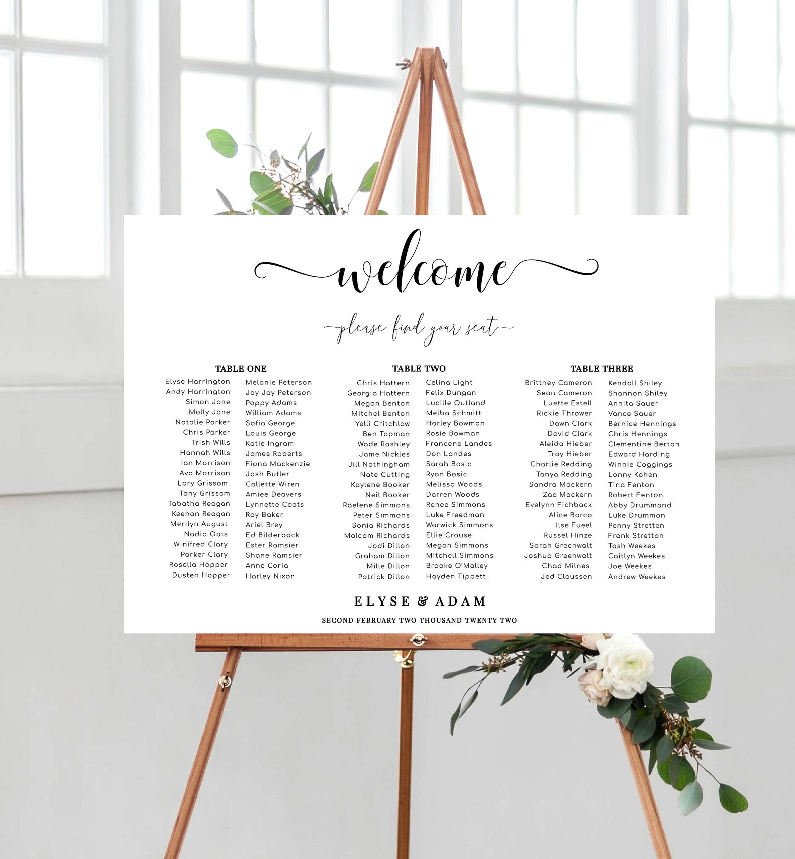Modern Minimal Wedding Table Plan Printable Editable Seating - Etsy ...