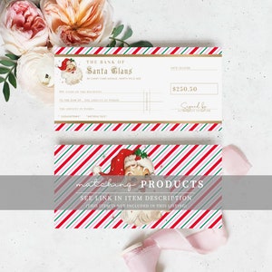 Christmas Cheque Template, Fake Bank Cheque Gift Voucher, Custom ...