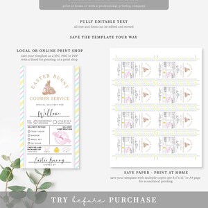 Printable Easter Bunny Special Delivery Gift Tag, Easter Gift Tags ...