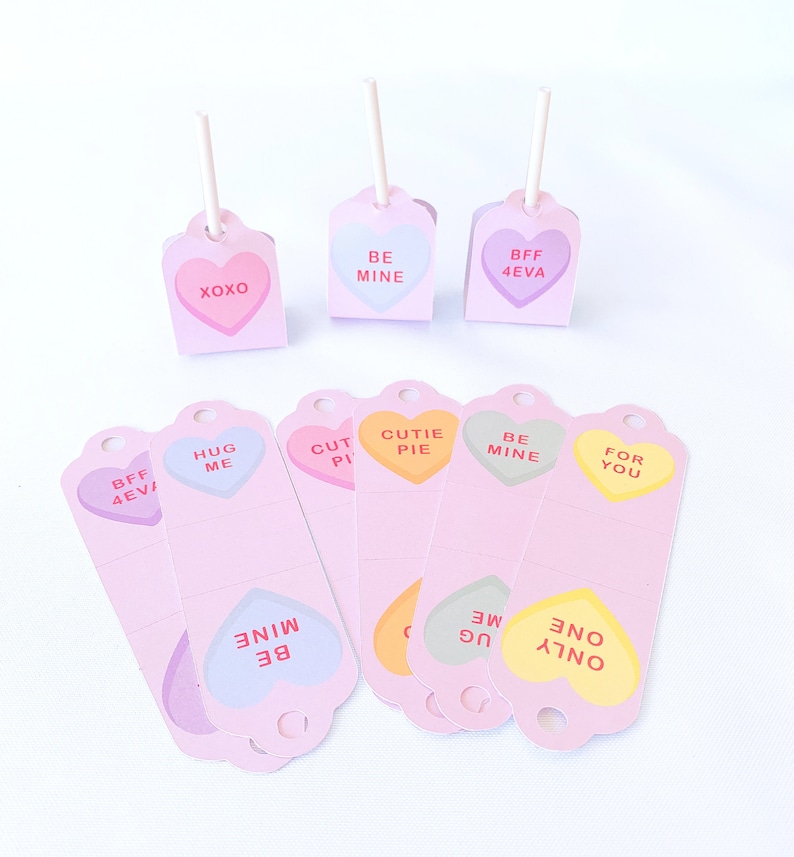 Printable Valentine's Day Lollipop Tags Template, Sweetheart Candy ...