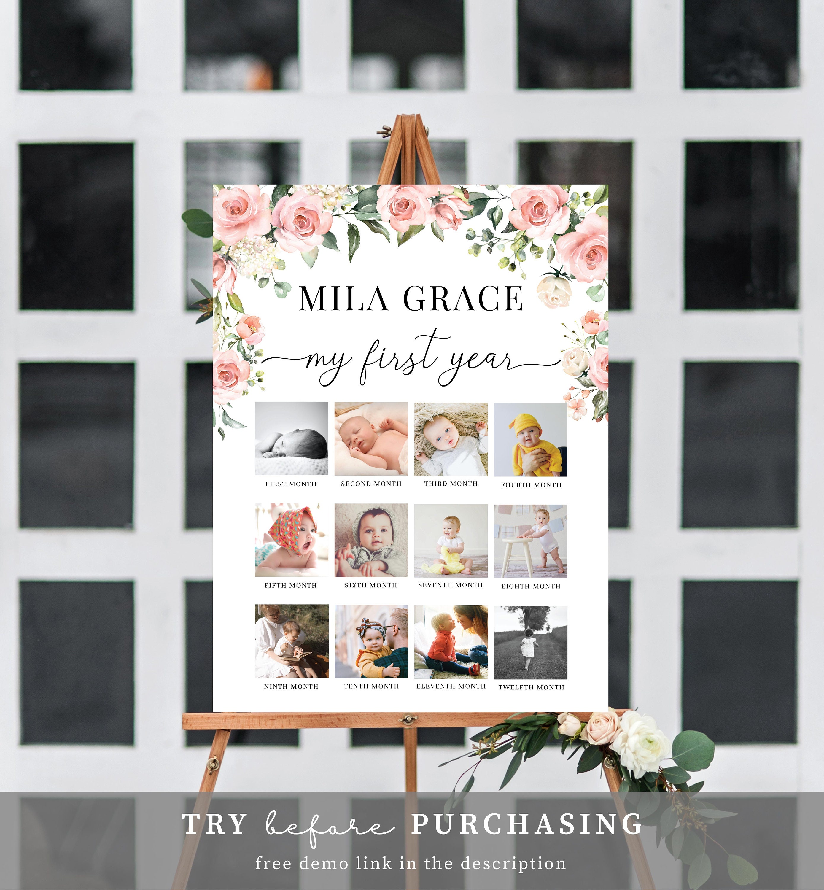 Monthly Birthday Signs