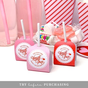 Printable Valentine's Day Lollipop Tags Template, You Make My Heart Pop ...
