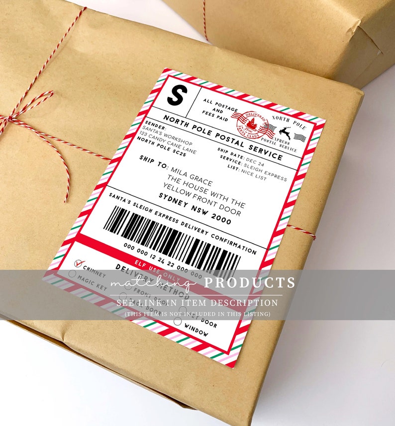 Printable Delayed Delivery Notice, Lost Christmas Present Note, Running ...