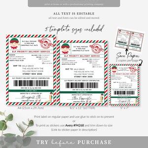 Printable Elf Mail Shipping Label Sticker, North Pole Mail Gift Tag ...