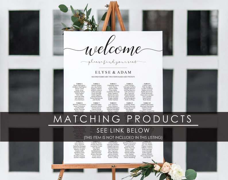 Printable 6 Long Table Seating Chart Printable Editable | Etsy