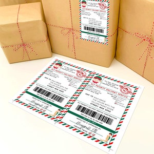 Printable Elf Mail Shipping Label Sticker, North Pole Mail Gift Tag ...