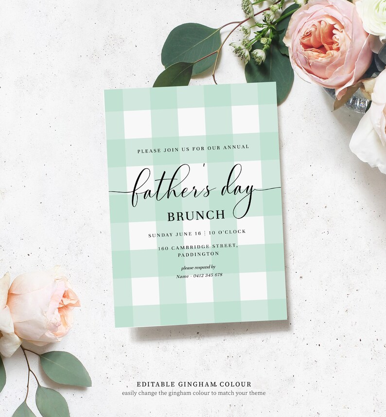 Father's Day Brunch Invitation Family Brunch Party - Etsy