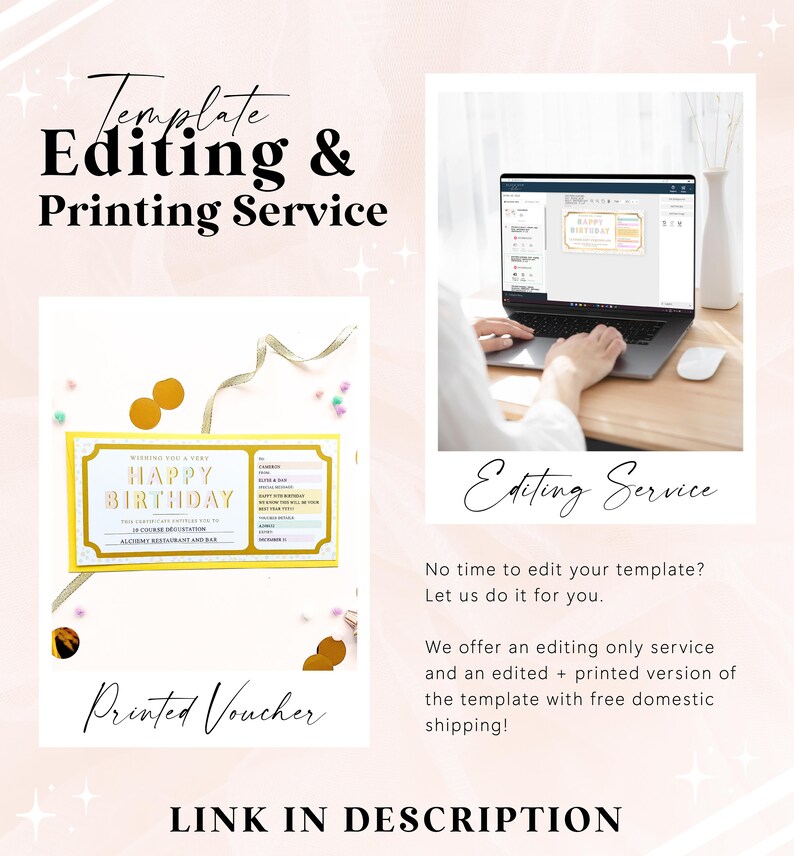 Pastel Birthday Gift Certificate, Printable Voucher (DIY Printable ...