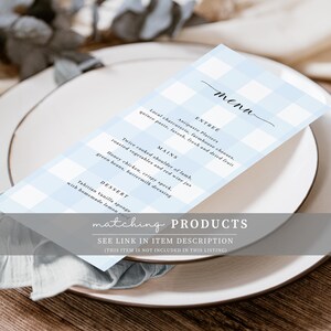 Blue Gingham Graduation Welcome Sign, Pale Blue Check, Printable ...