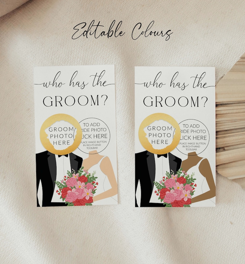 Printable Bridal Shower Game, Celebrity Find Groom Scratch-off (digital ...