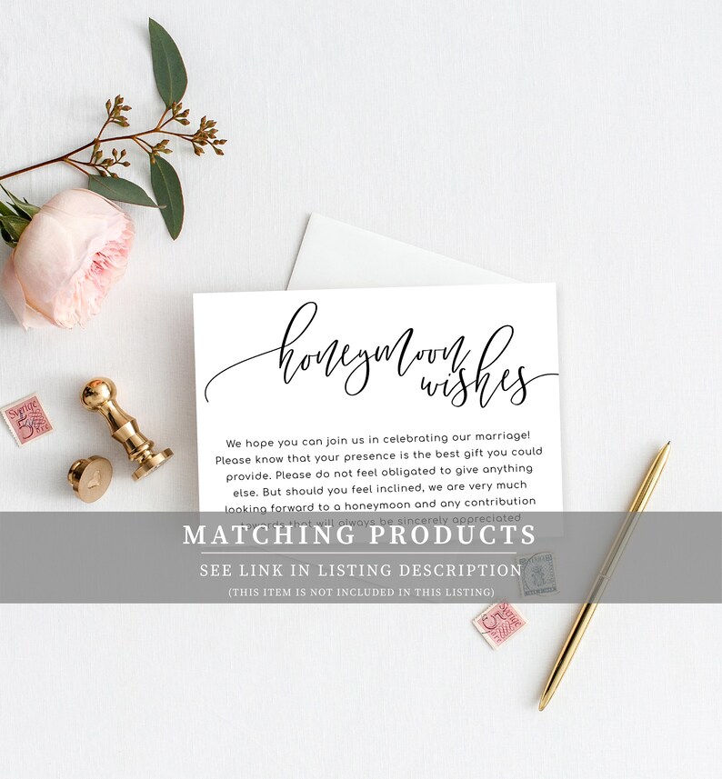 Printable Wedding Wishing Well Card Wedding Details Card | Etsy