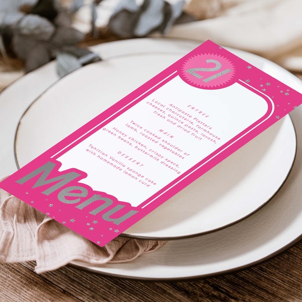 Birthday Lunch Menu - Etsy