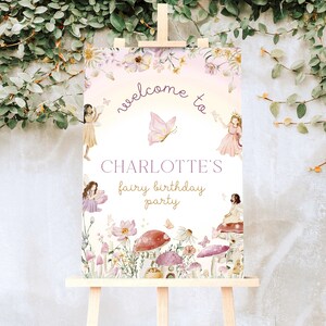 Printable Fairy Party Welcome Sign Printable Fairy Garden - Etsy
