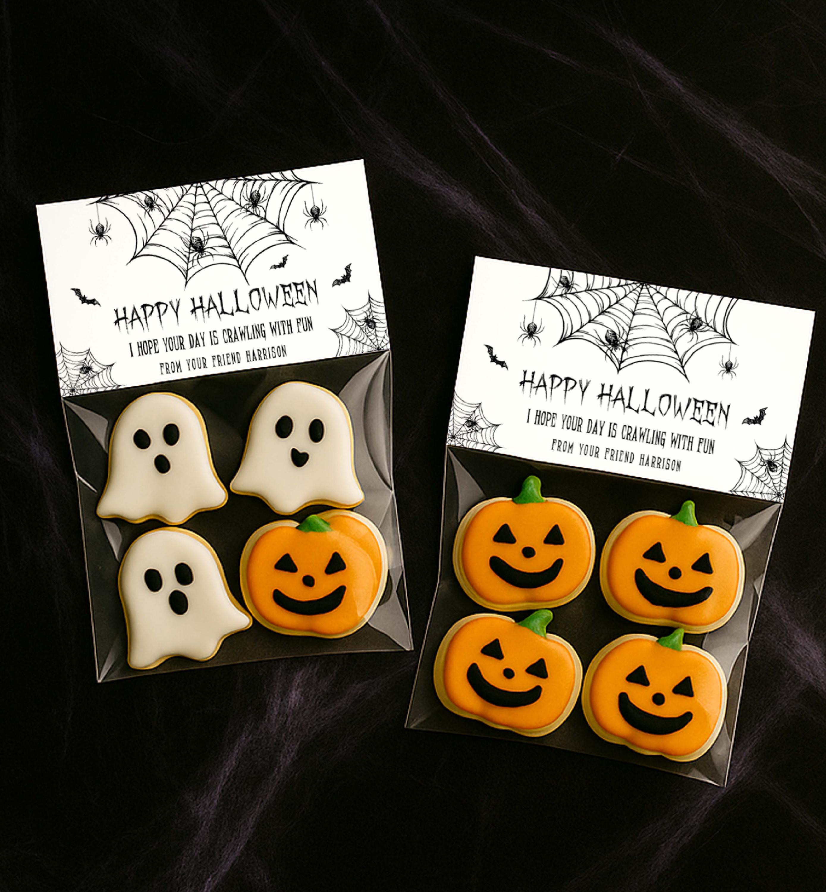 Spider Web Halloween Treat Bag Topper: Printable Favor Tags (DIY ...