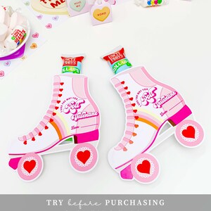 Printable Valentine's Day Roller Skate Tag Template, I Like the Way You ...