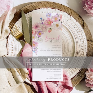Floral Flower Bar Sign, Bridal Shower, Wildflower Favor Tag (printable ...