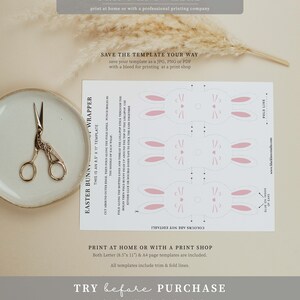 Printable Easter Bunny Lollipop Wrapper Template, Easter Egg Non ...