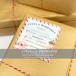 Printable North Pole Special Delivery Gift Tag, Santa's Workshop Gift ...