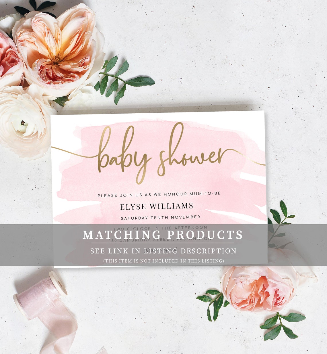 Pink Gold Celebrating Sign Bridal Shower Welcome Sign | Etsy