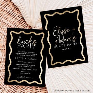 Printable Hucks Party Invitation Template, Joint Hens & Bucks Party ...