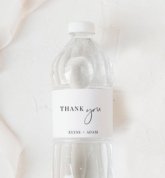 Editable Water Bottle Labels Modern Minimalist Printable - Etsy