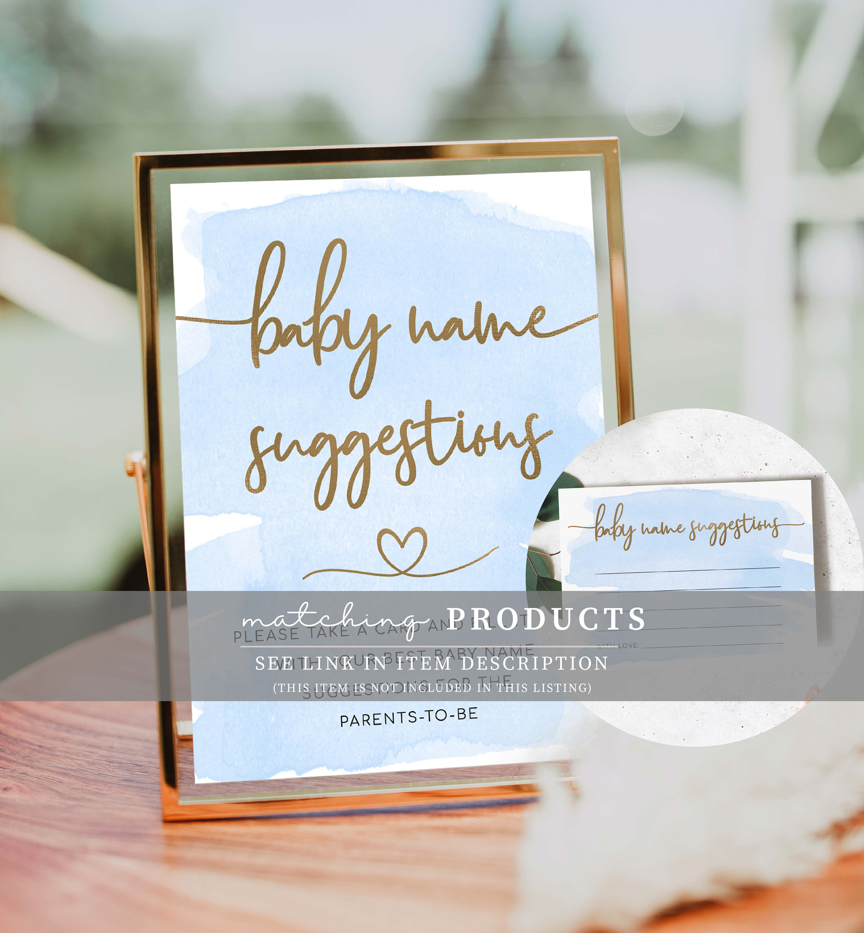 Blue Watercolor Baby Name Voting Poster Template (digital Download) - Etsy