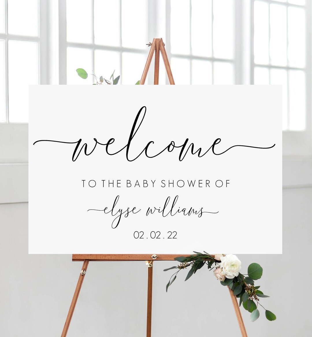 Fully Editable Minimalist Welcome Sign, Modern Minimalist Wedding ...