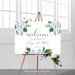 Editable Welcome Template - Blue Hydrangea Wedding Welcome Sign ...