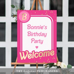 Printable Welcome Sign Printable Editable Pink Gold | Etsy Australia