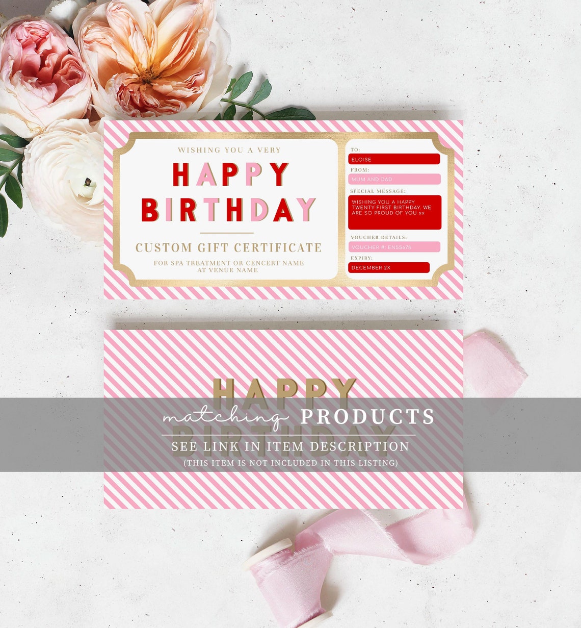 Printable Birthday Check Gift Voucher, Custom Fake Bank Cheque (digital ...