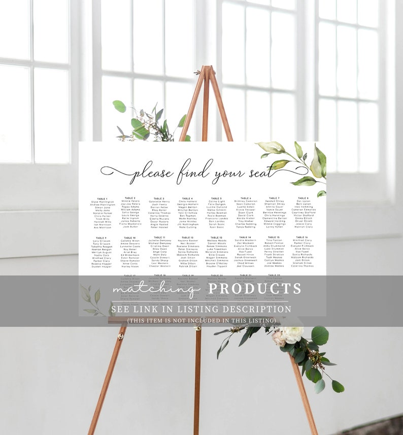 Printable Greenery Wedding Welcome Sign Greenery Welcome - Etsy