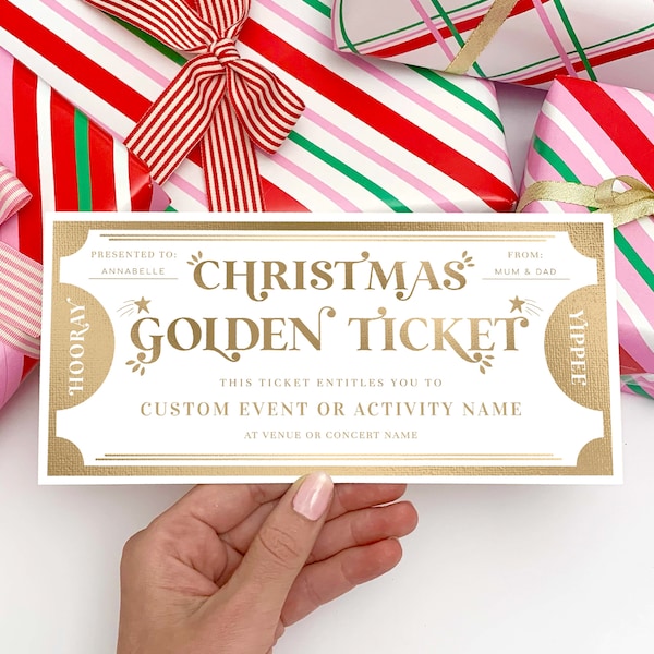 Custom Golden Ticket - Etsy