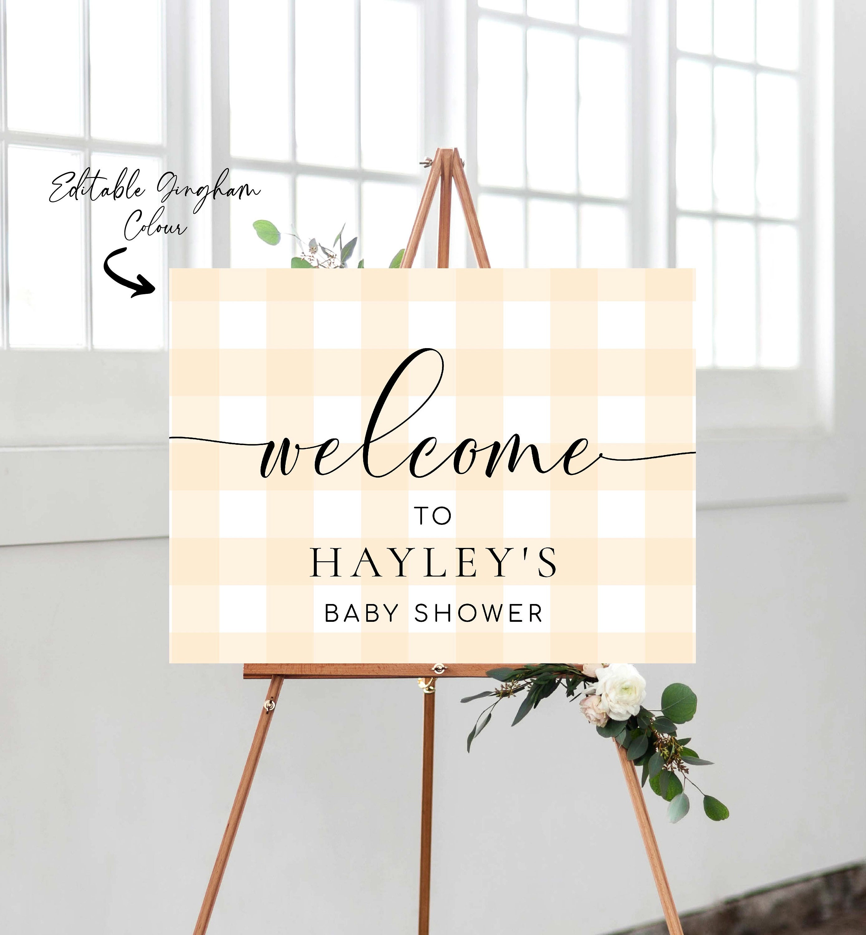 Blue Gingham Graduation Welcome Sign (printable) - Etsy