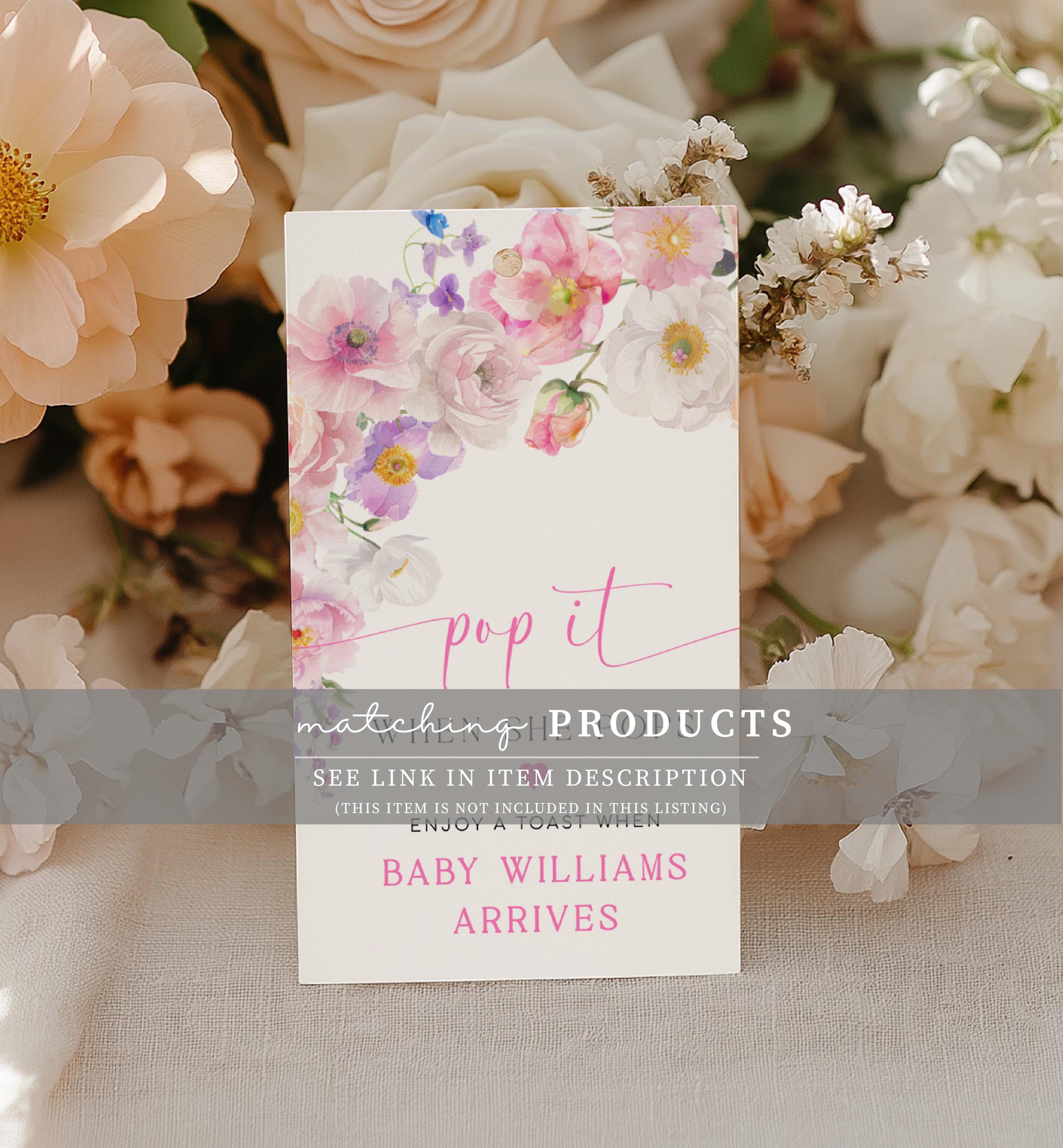 Spring Wildflower Thank You Favor Tag Template (printable), Eloise - Etsy