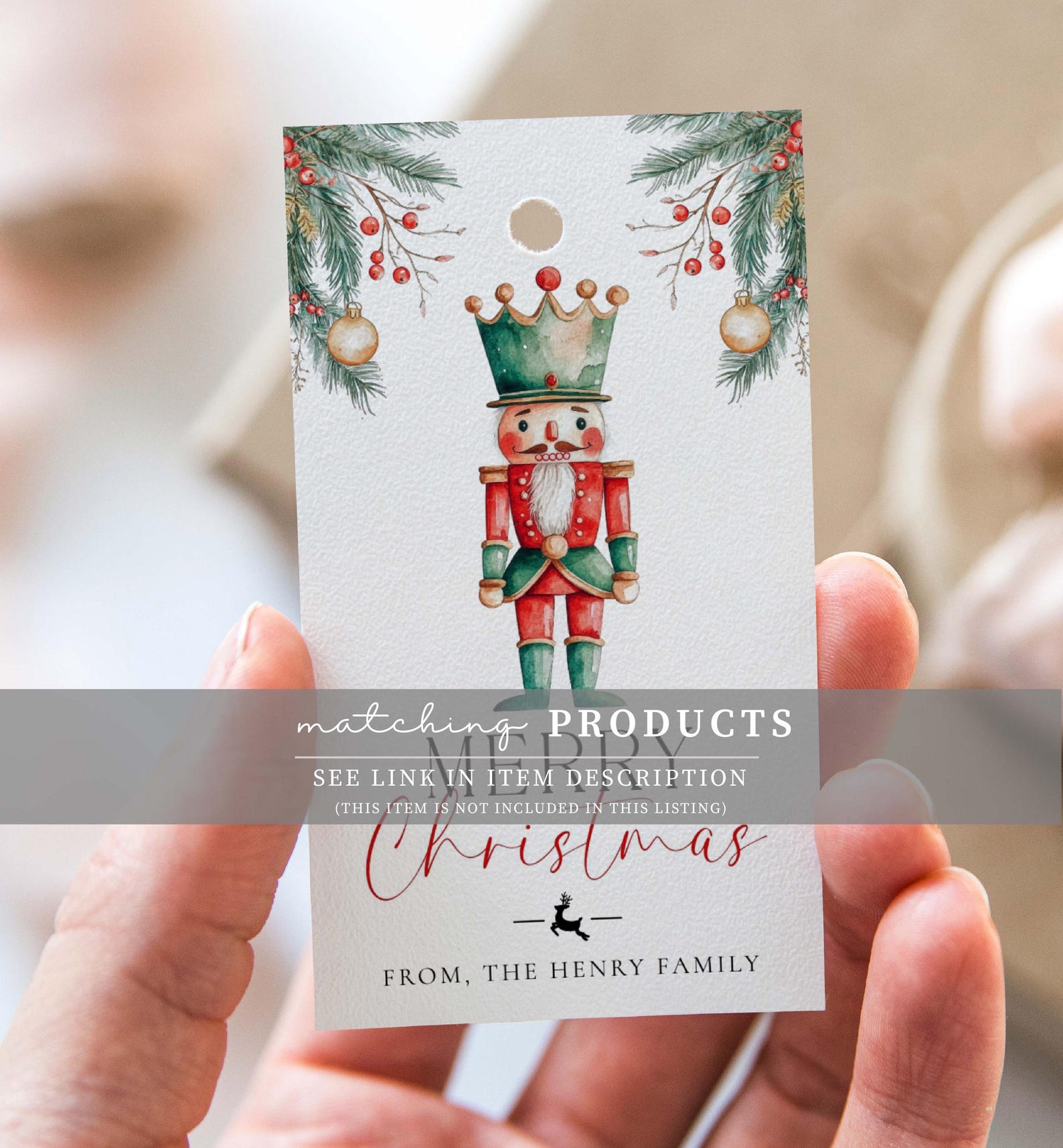 Nutcracker Christmas Menu Card, Printable Christmas Dinner Menu ...