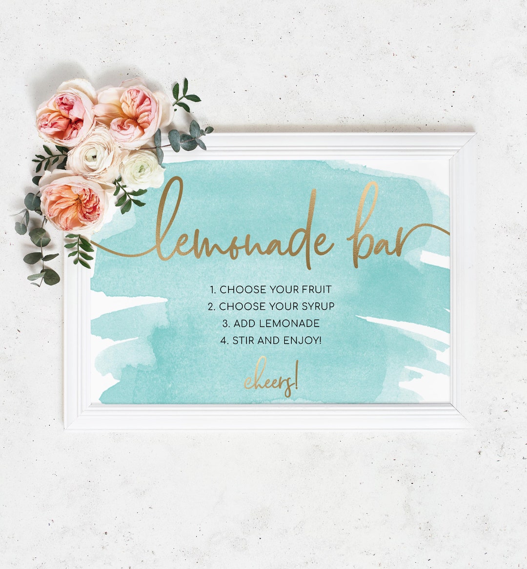 Editable Lemonade Bar Sign and Juice Tags - Printable Drinks Menu Sign ...