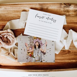 Printable Favorite Memory With the Bride Game Template, Minimalist ...