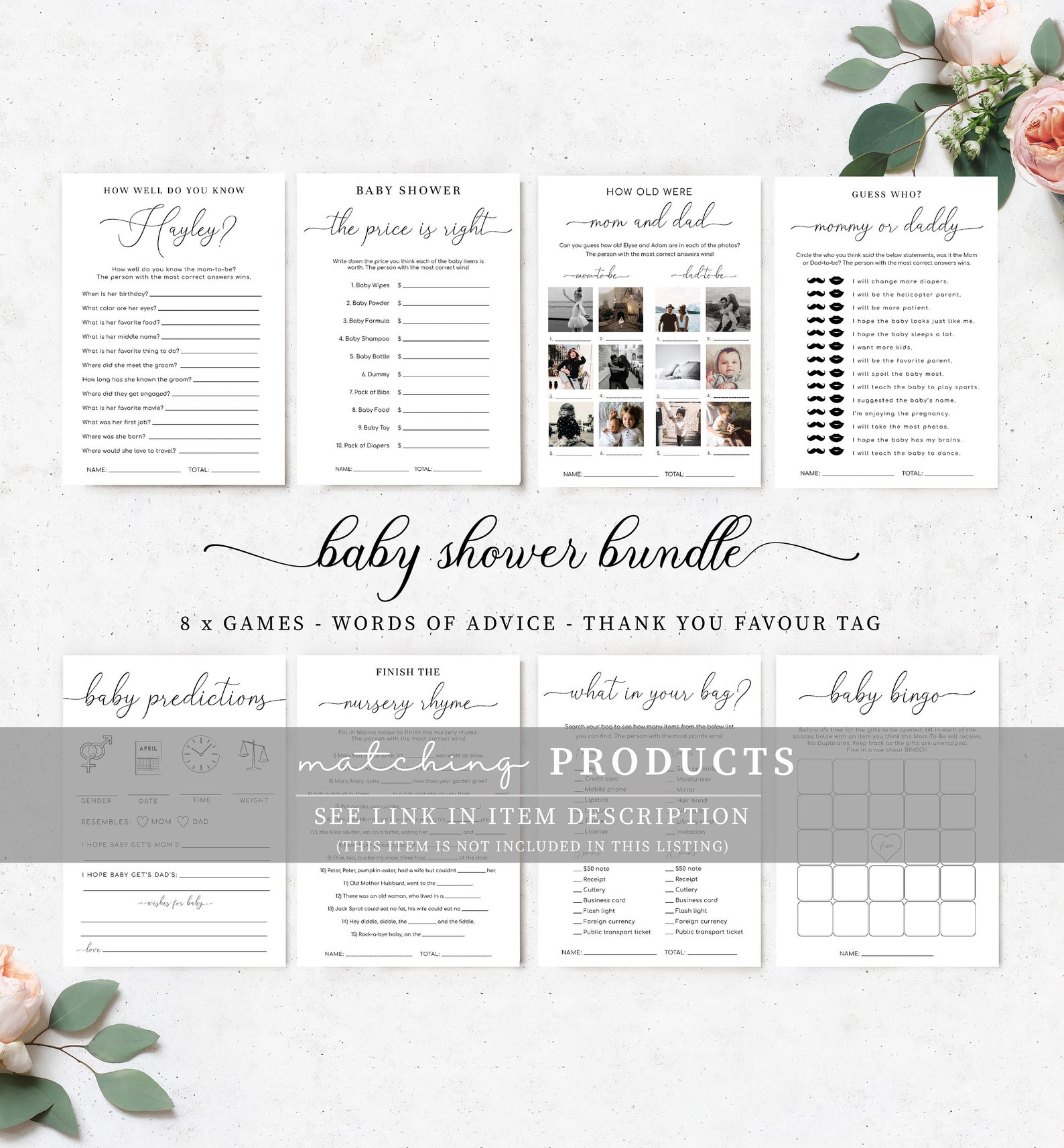Guess the Arrival Date Game Sign, Minimalist Printable Guess the Due ...