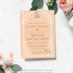 Printable Easter Good Egg Member Certificate, Easter Bunny Eggcellent ...