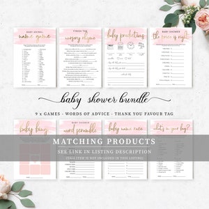 Cast Your Vote Baby Name Voting Poster Template, Pink Watercolour Guess ...