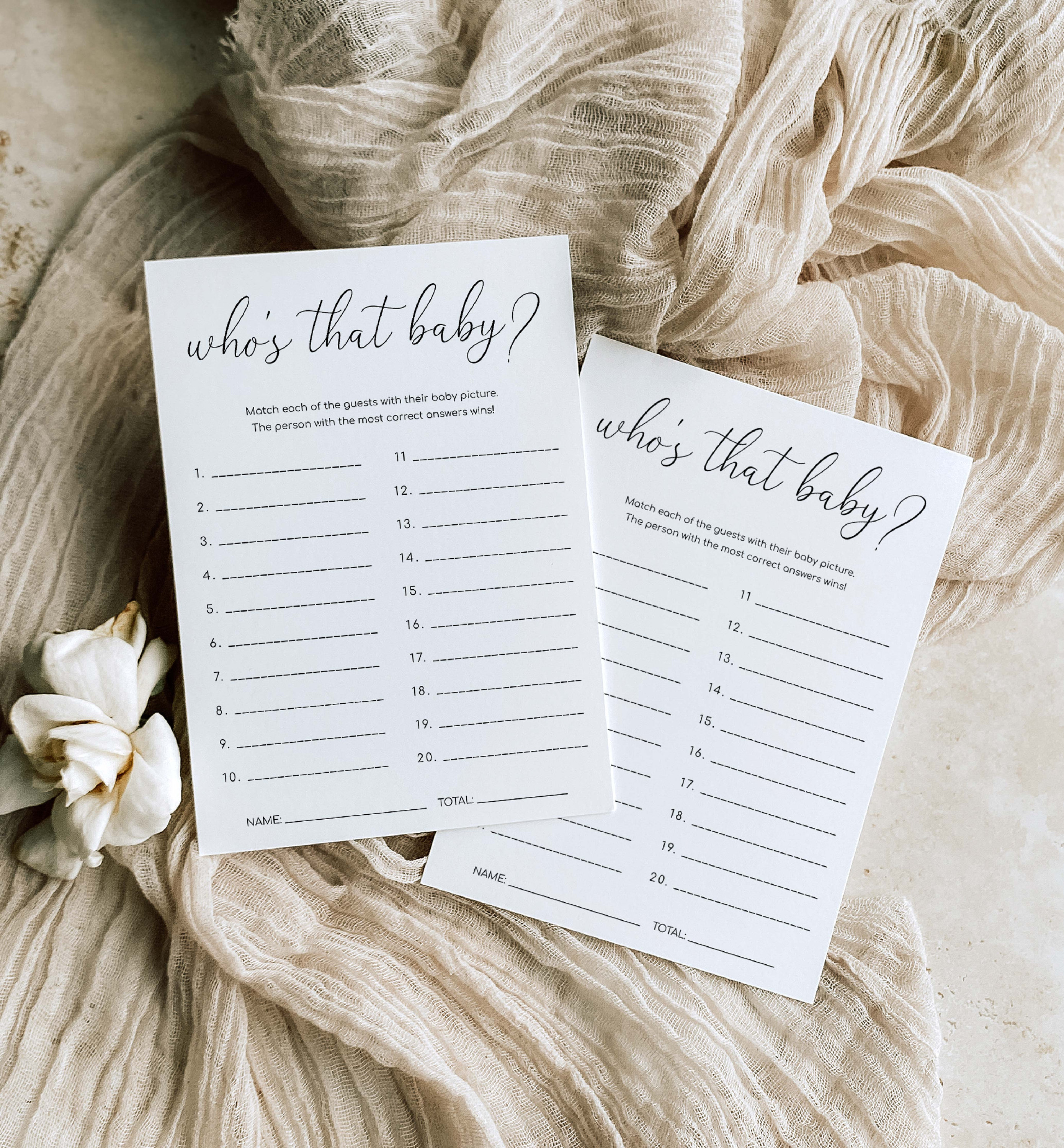 Minimalist Baby Photo Game, Guess Who, Quinn (printable Template) - Etsy