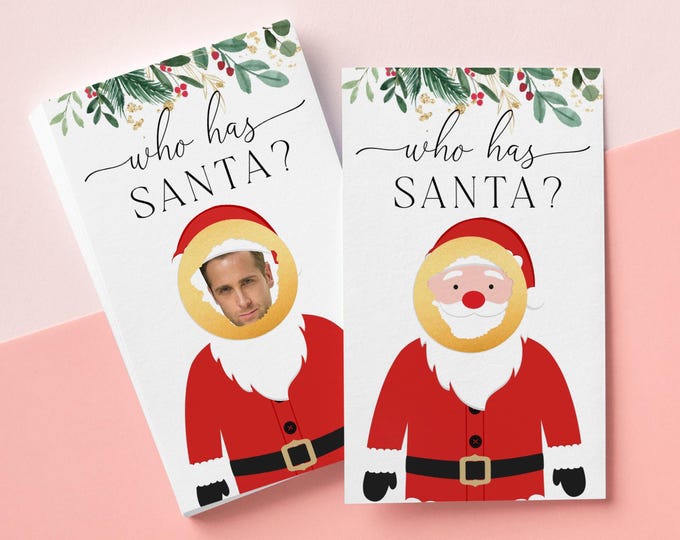 Christmas Scratch off Cards, Santa Inspired Scratch off Cards, Party ...