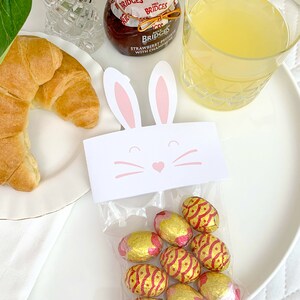 Printable Easter Bunny Treat Bag Topper Template, Easter Egg Gift Bag ...