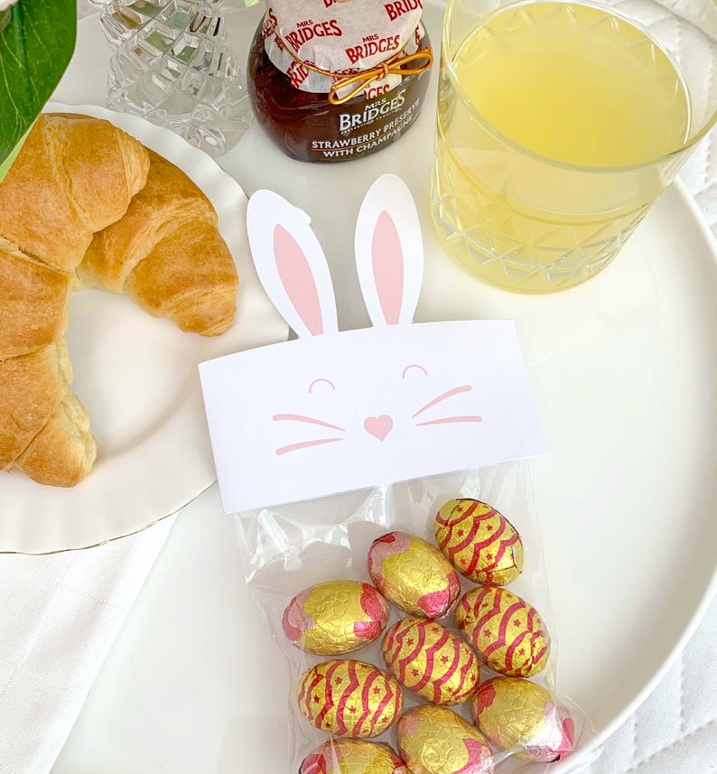 Printable Easter Bunny Treat Bag Topper Template, Easter Egg Gift Bag ...