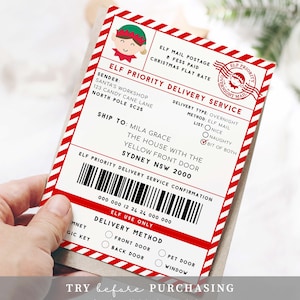 Printable Elf Arrival Box Shipping Label Sticker North Pole - Etsy ...