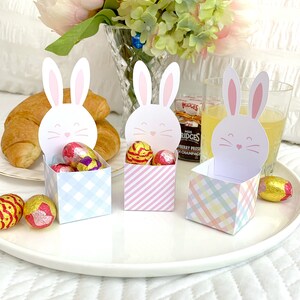 Printable Easter Bunny Treat Box Template, Editable Easter Egg Gift Box ...
