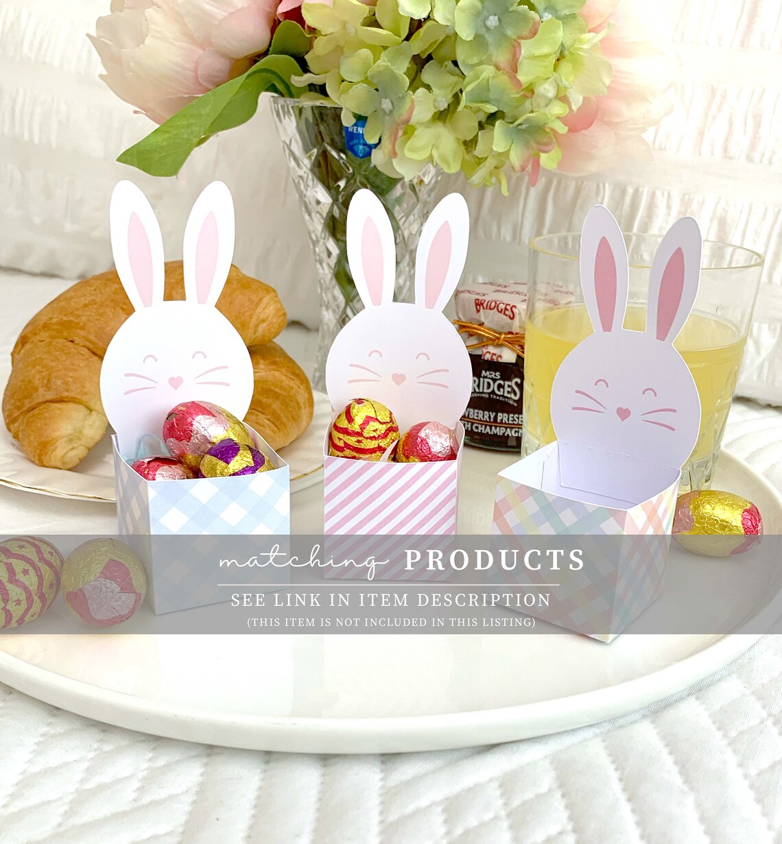 Printable Easter Bunny Treat Box Template, Editable Easter Egg Gift Box ...