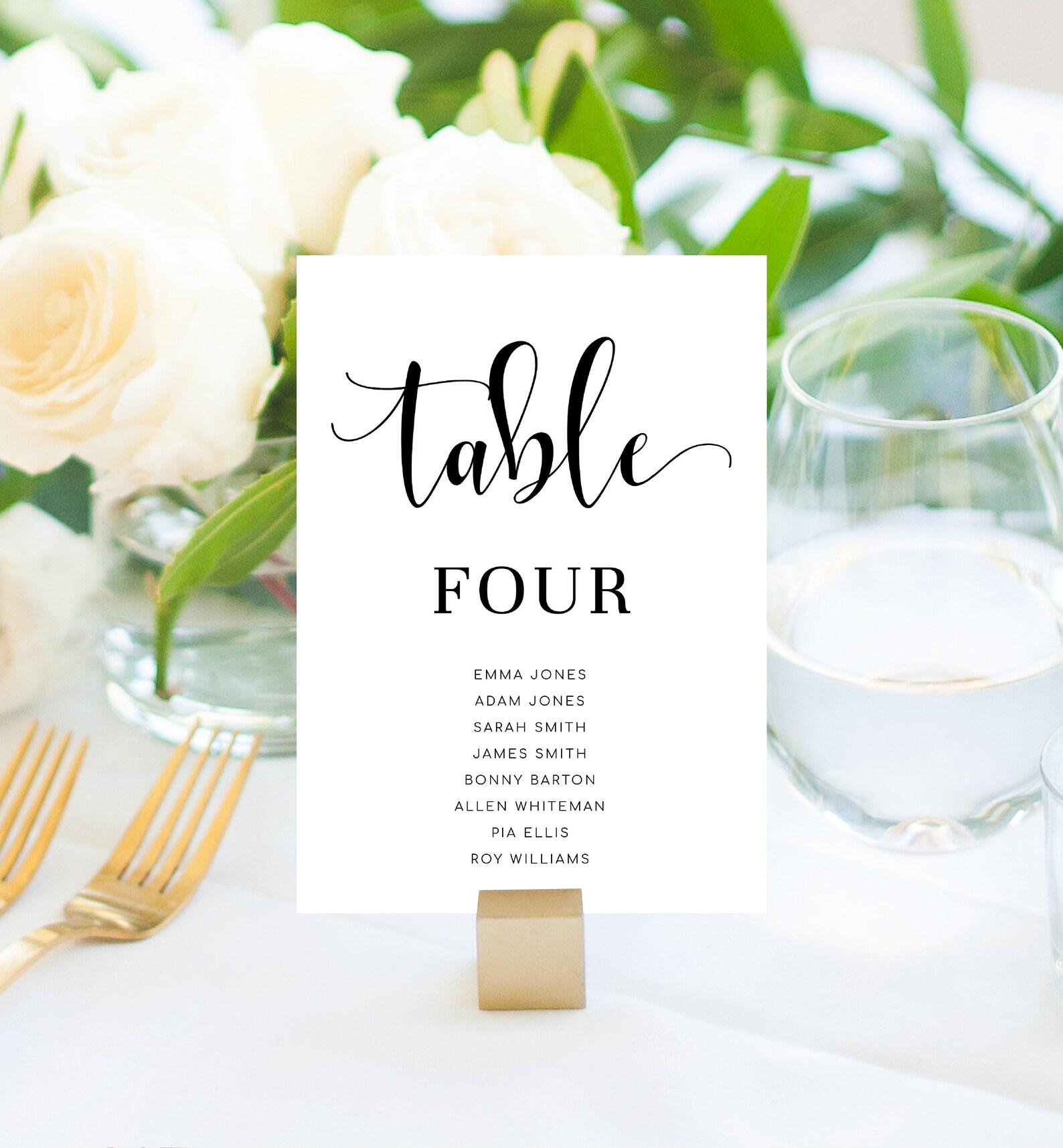 Editable Table Numbers With Guest Names Modern Minimal - Etsy