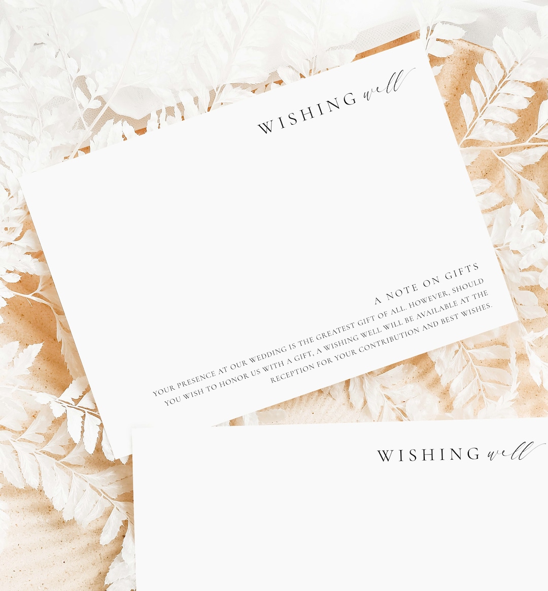 Printable Wishing Well Card, Wedding Wishing Well Card, Minimalist ...